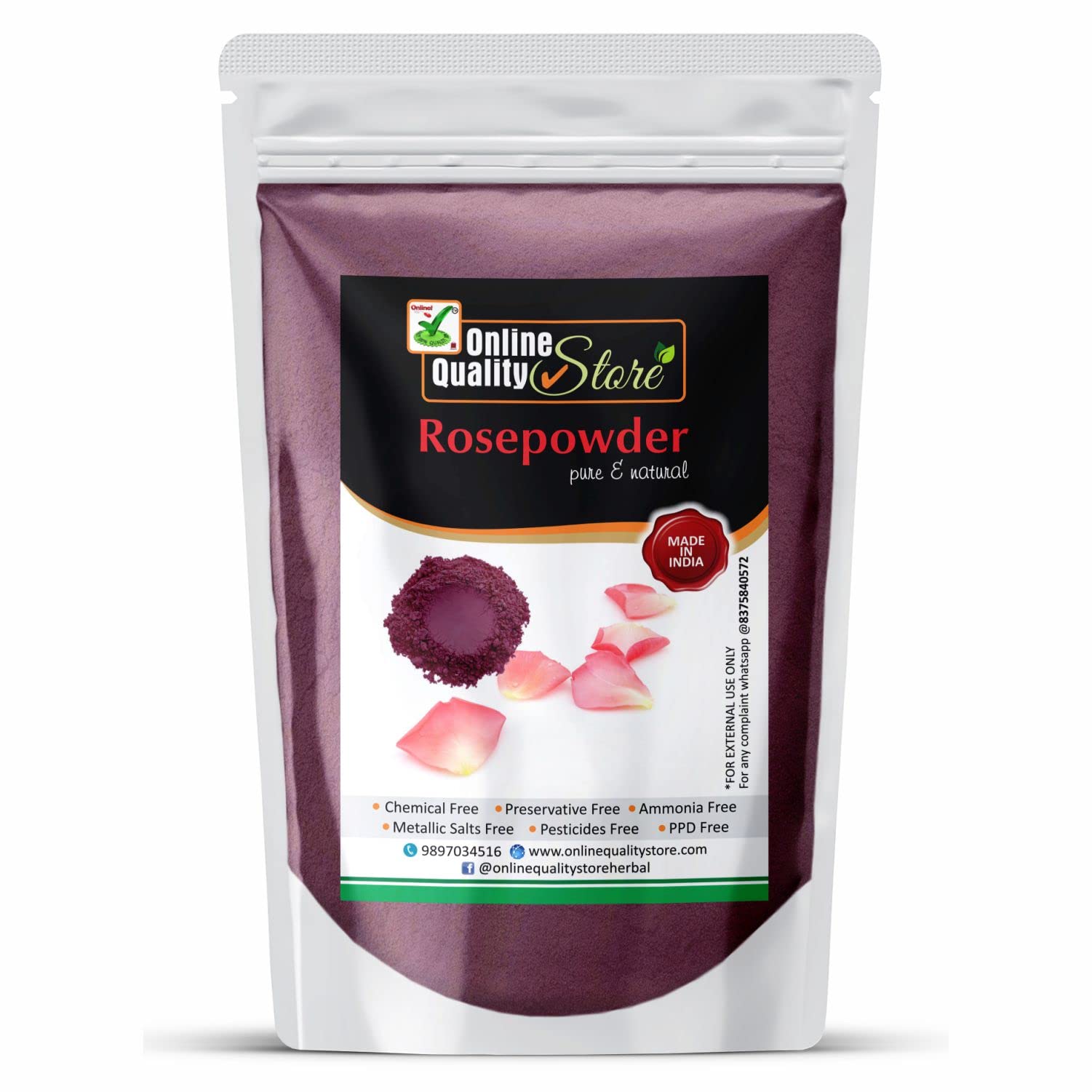 Online Quality Store 100% Natural Organic Rose Petal Powder For Skin ...
