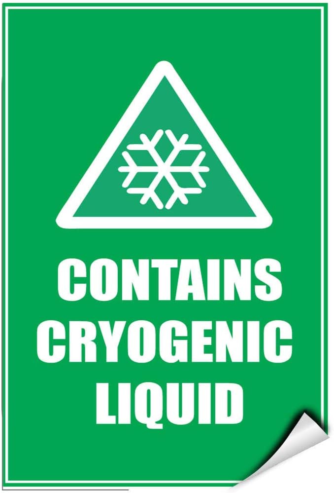 Amazon.com : Contains Cryogenic Liquid Hazard Sign Label Decal Sticker ...