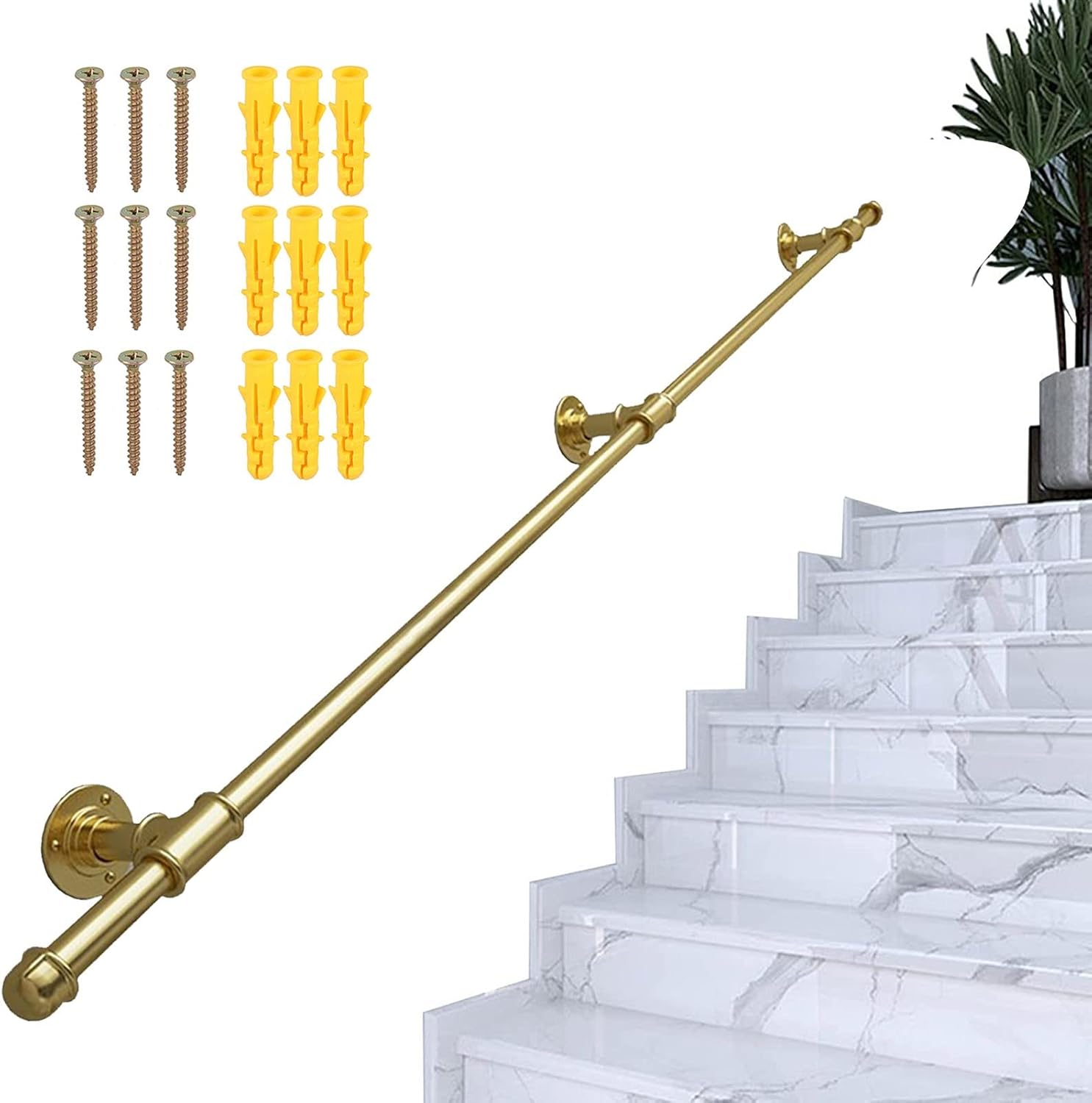 Amazon.com: Stairs Handrail Brackets Complete Kit, Staircases Railing ...