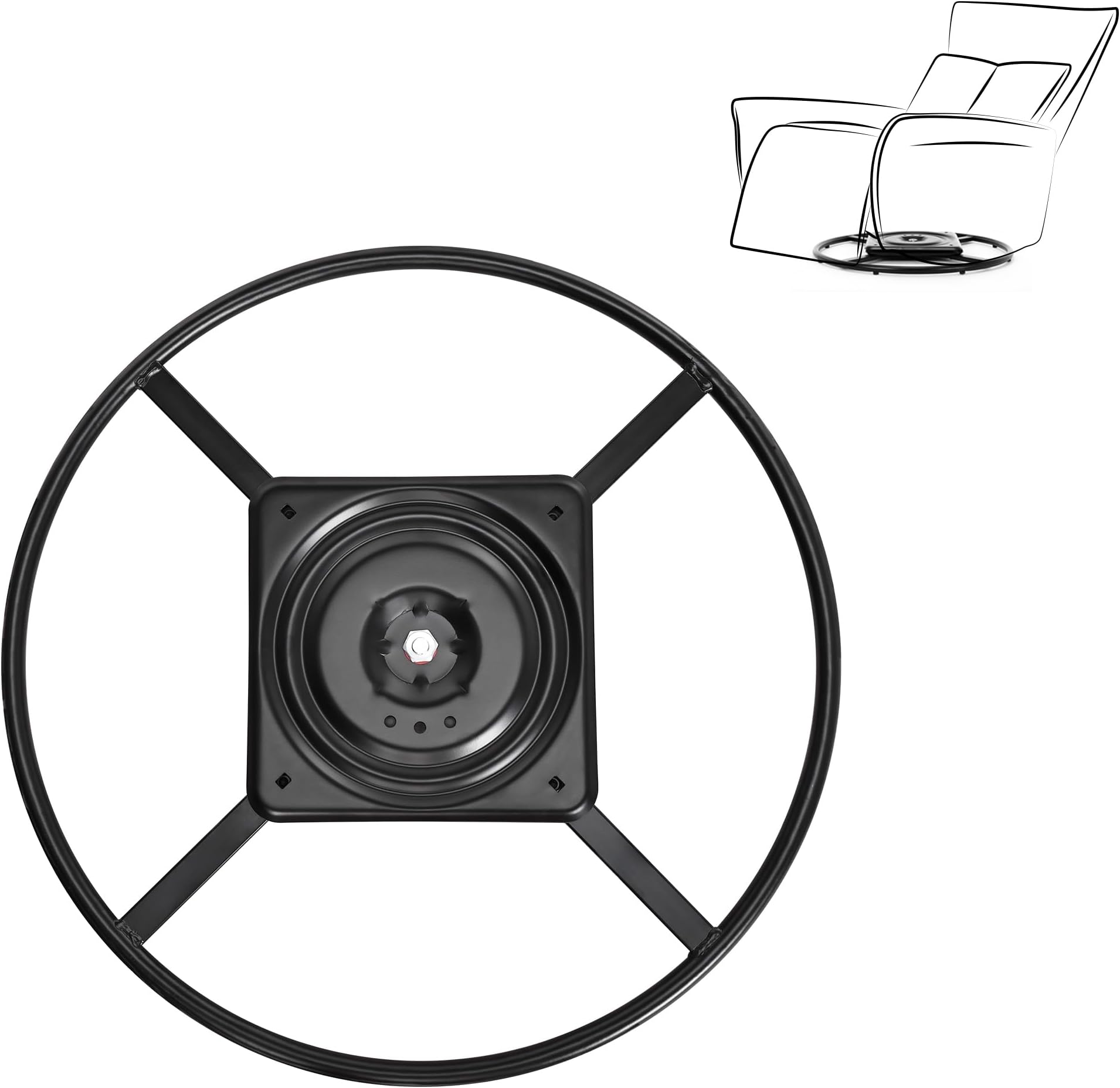 Amazon.com: 24-Inch Heavy-Duty Recliner Chair Swivel Base Kit - 10-Inch ...