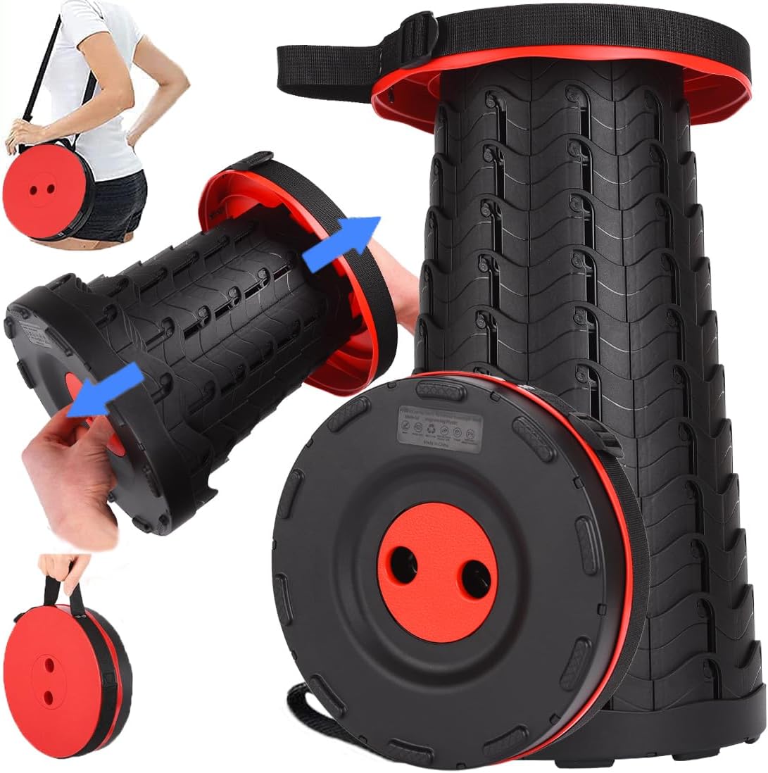 2025 Upgraded Collapsible Stool, 400lb Max Weight, Lightweight But ...