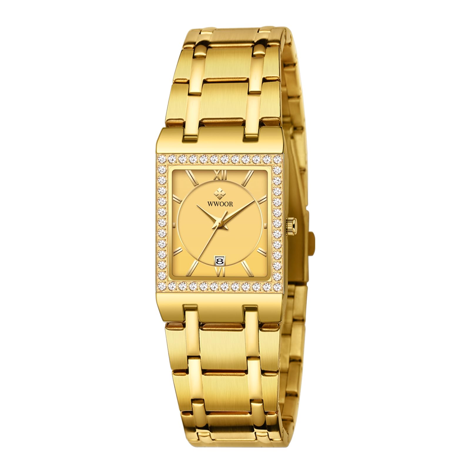 Amazon.com: WWOOR Gold Watches for Women Dainty Ladies Quartz Watch ...