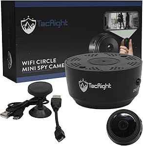 Amazon.com : TacRight Mini Circle Spy Camera | Wireless Hidden Camera ...