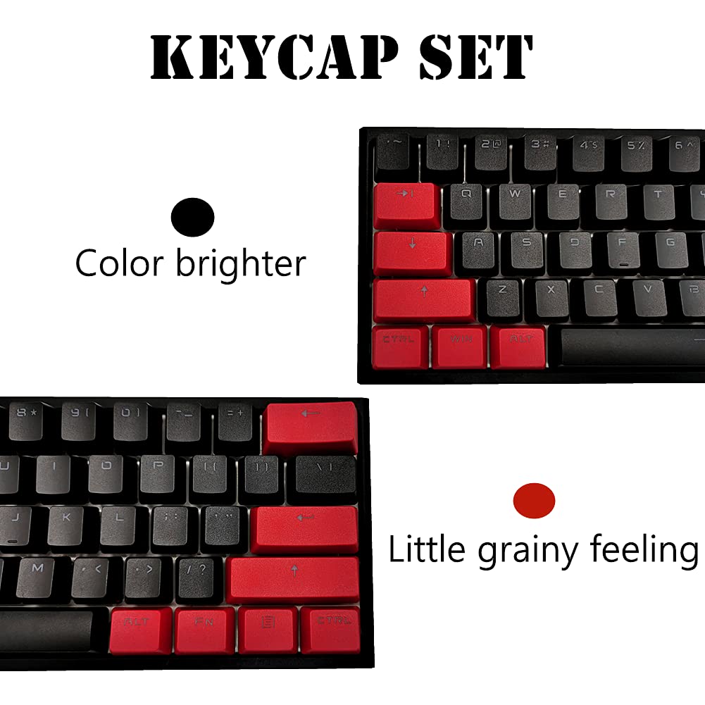 XVX Keycaps 60 Percent,red Keycaps Set Color Double Shot Backlit OEM ...