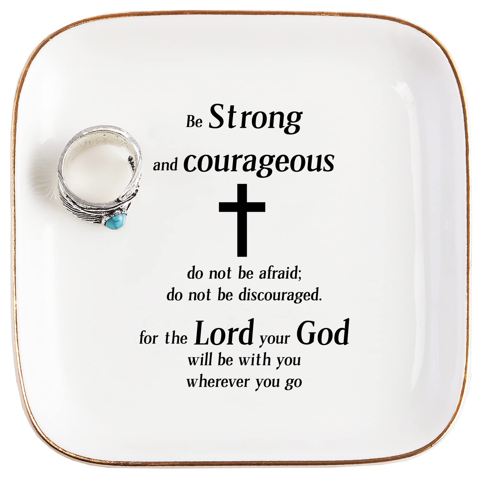Amazon.com: Christian Gifts for Women Friends Faith Ring Dish ...