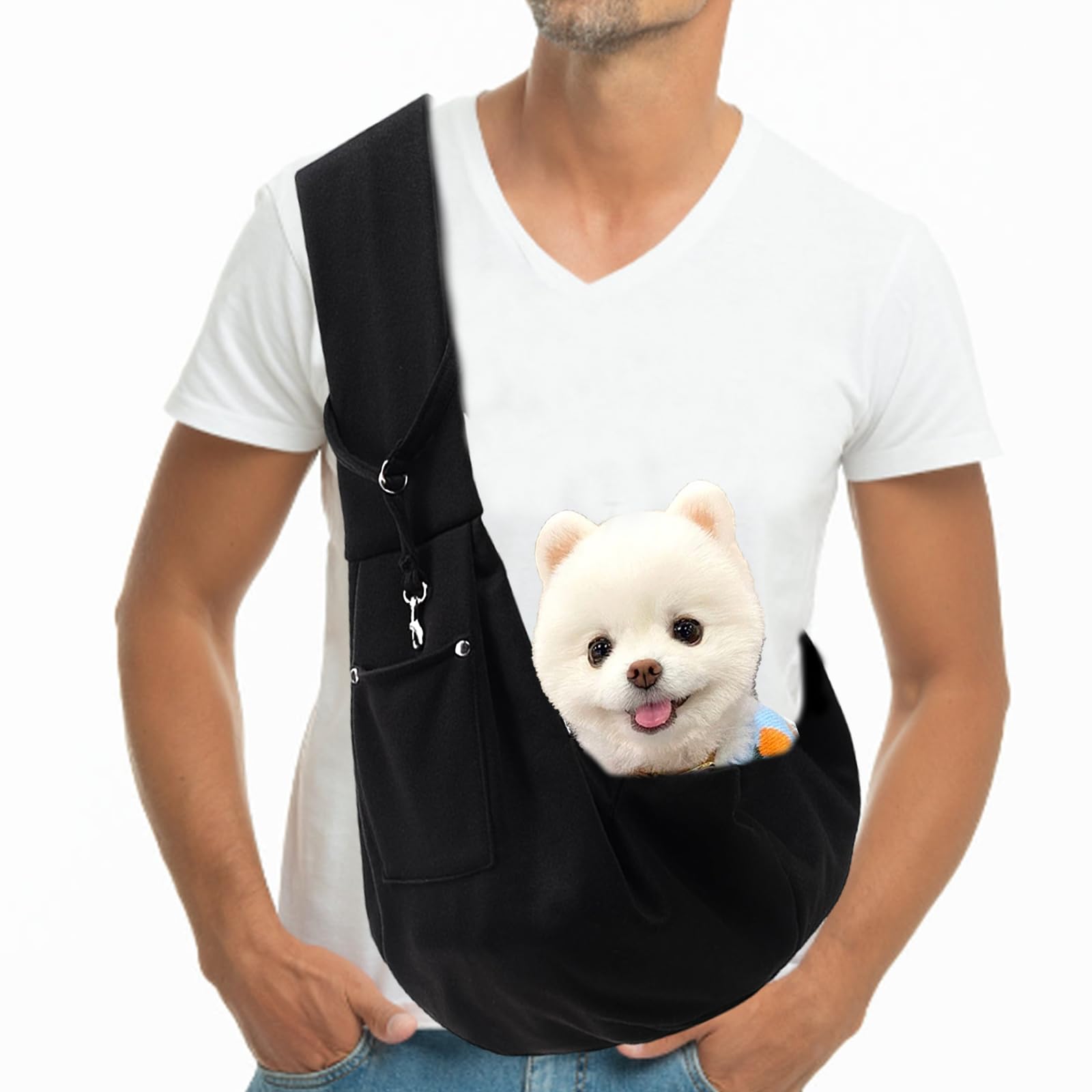 Puppy Sling,Shoulder Bag Sling Bag Portable for Outings Pet Carrier ...
