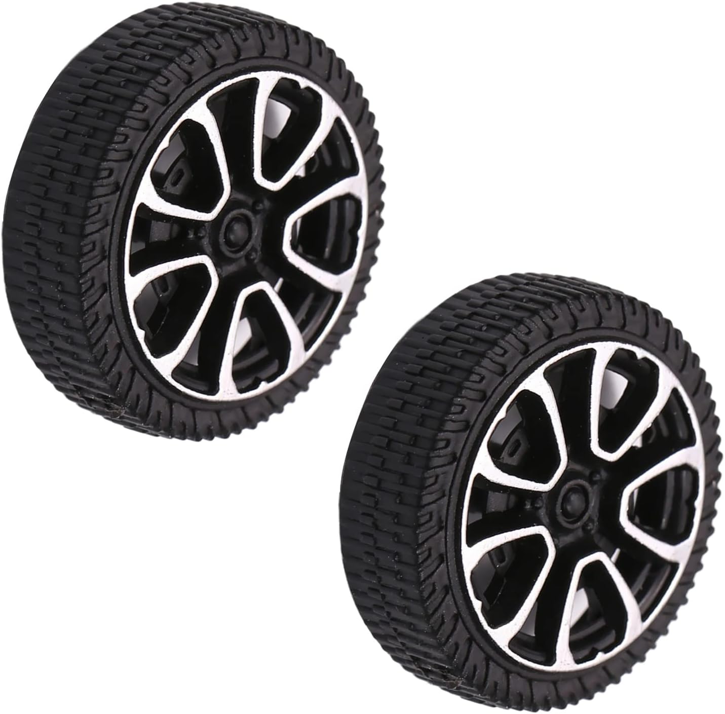 Amazon.com: MroMax 1-1/5 Inch RC Cars Wheels, 2Packs Black Toys wheels ...
