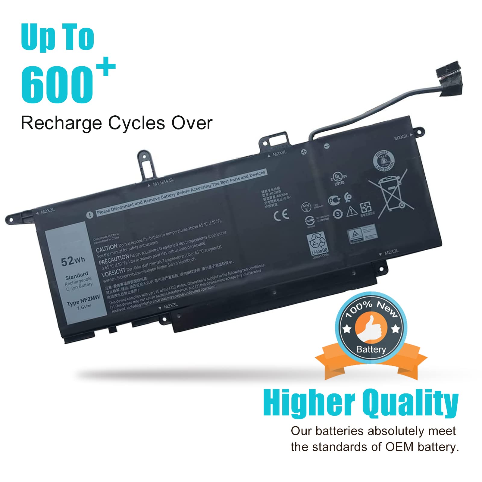 Snapklik.com : NF2MW Laptop Battery Replacement For Dell Latitude 7400 ...
