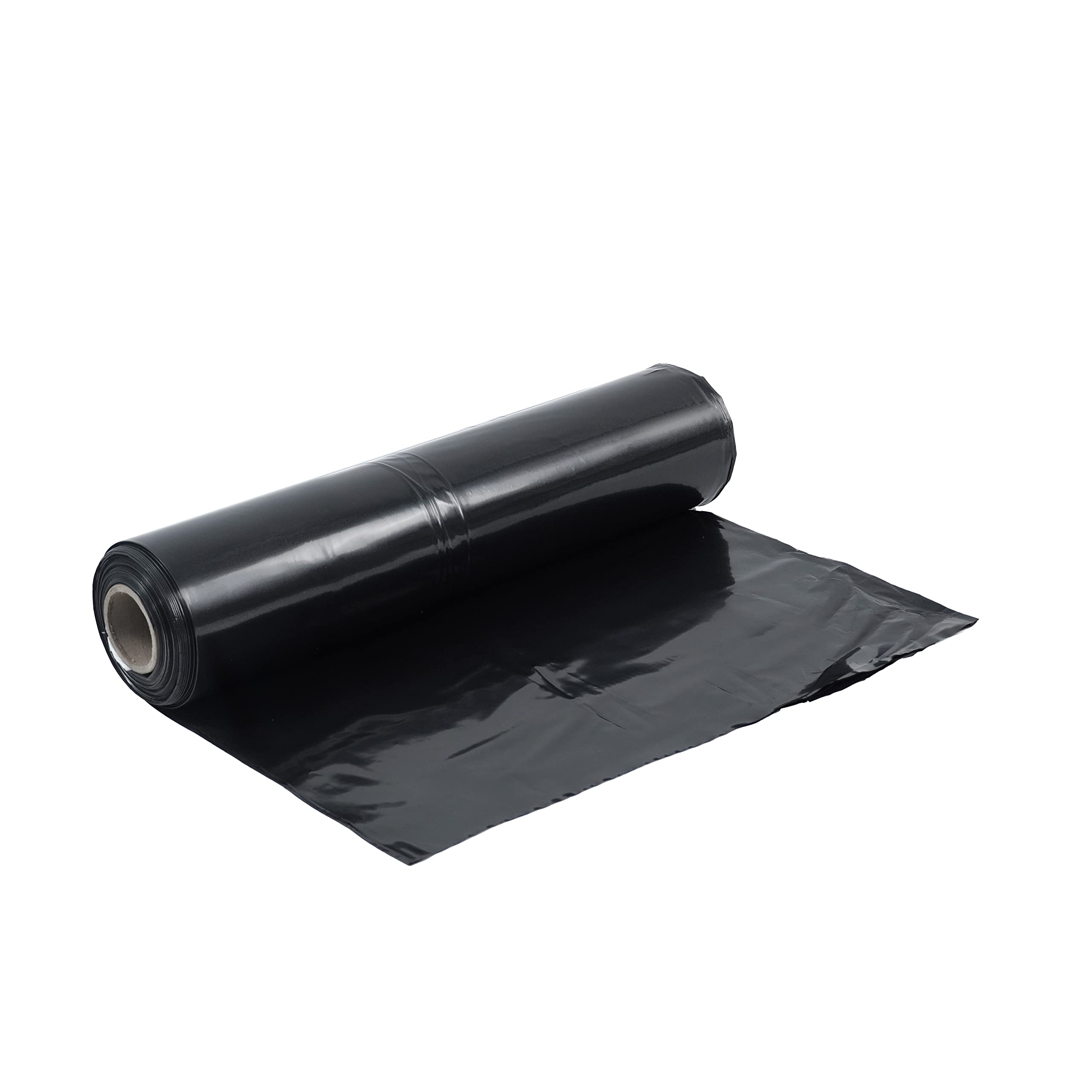 CAPHAUS 4 mil Black Plastic Sheeting, Roll of Heavy-Duty Plastic Sheet ...