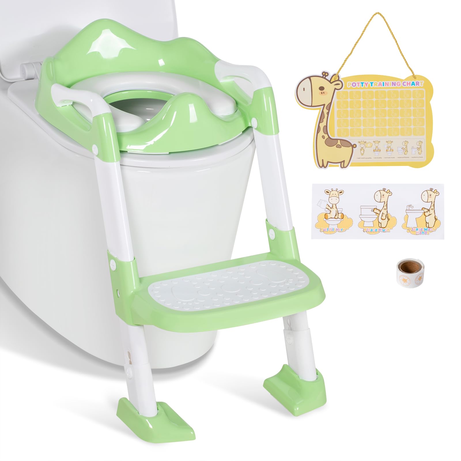 Potty Training Seat with Step Stool, Toddler Toilet Seat w/Ladder ...