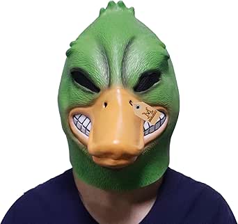 Amazon.com: MOLEZU Halloween Deluxe Mask Duck Head Mask Latex Animal ...