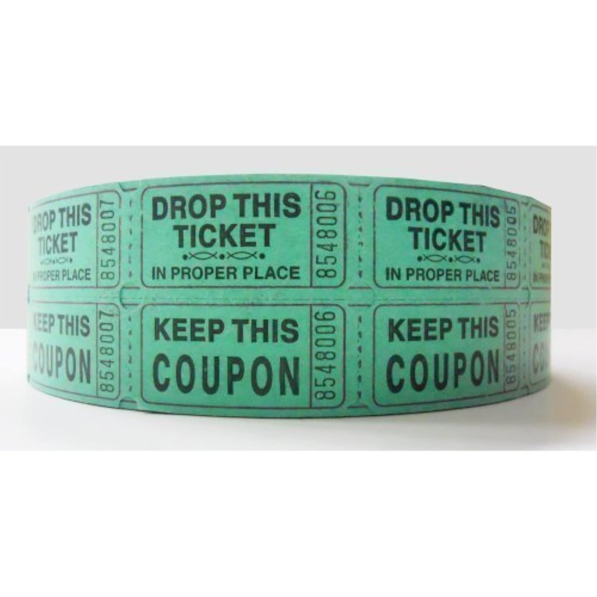 Amazon.com : Green Double Raffle Ticket Roll : Office Products