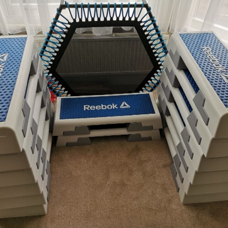 Reebok Womens Training Step - White / Blue : Amazon.co.uk: Sports ...