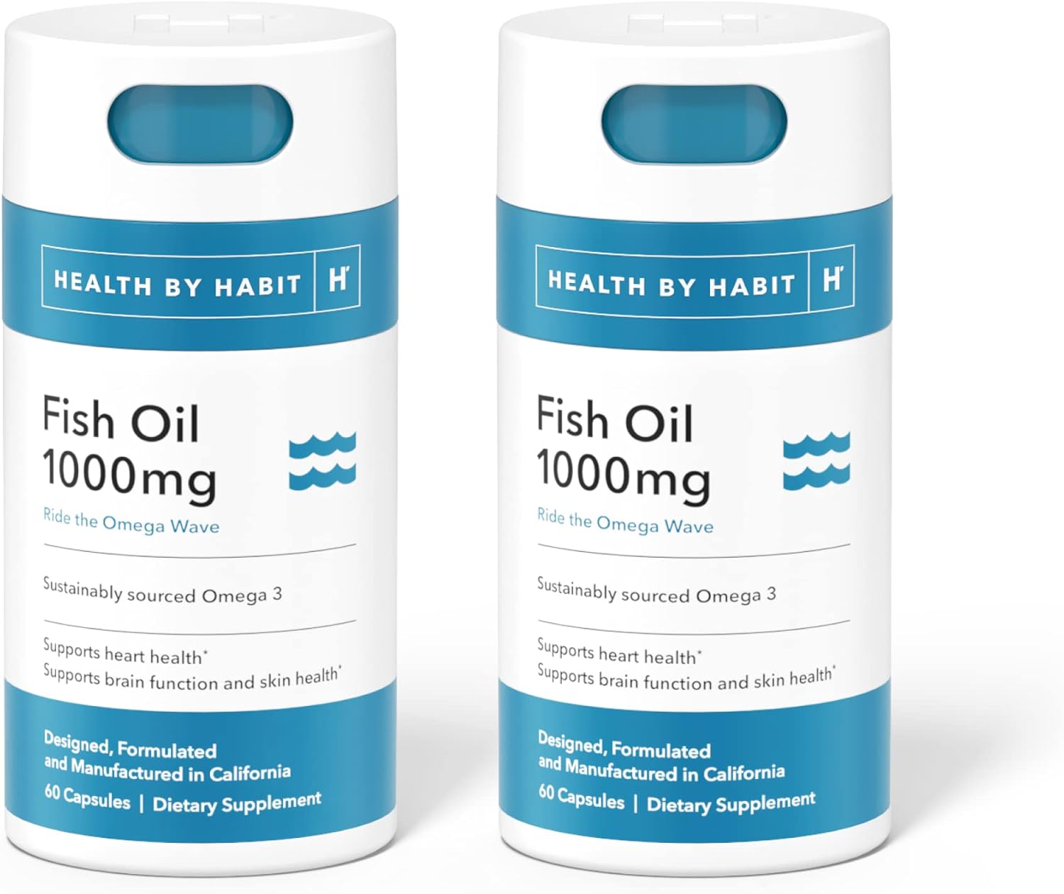 Amazon.com: Health by Habit Fish Oil Supplement 2 Pack (120 Capsules ...