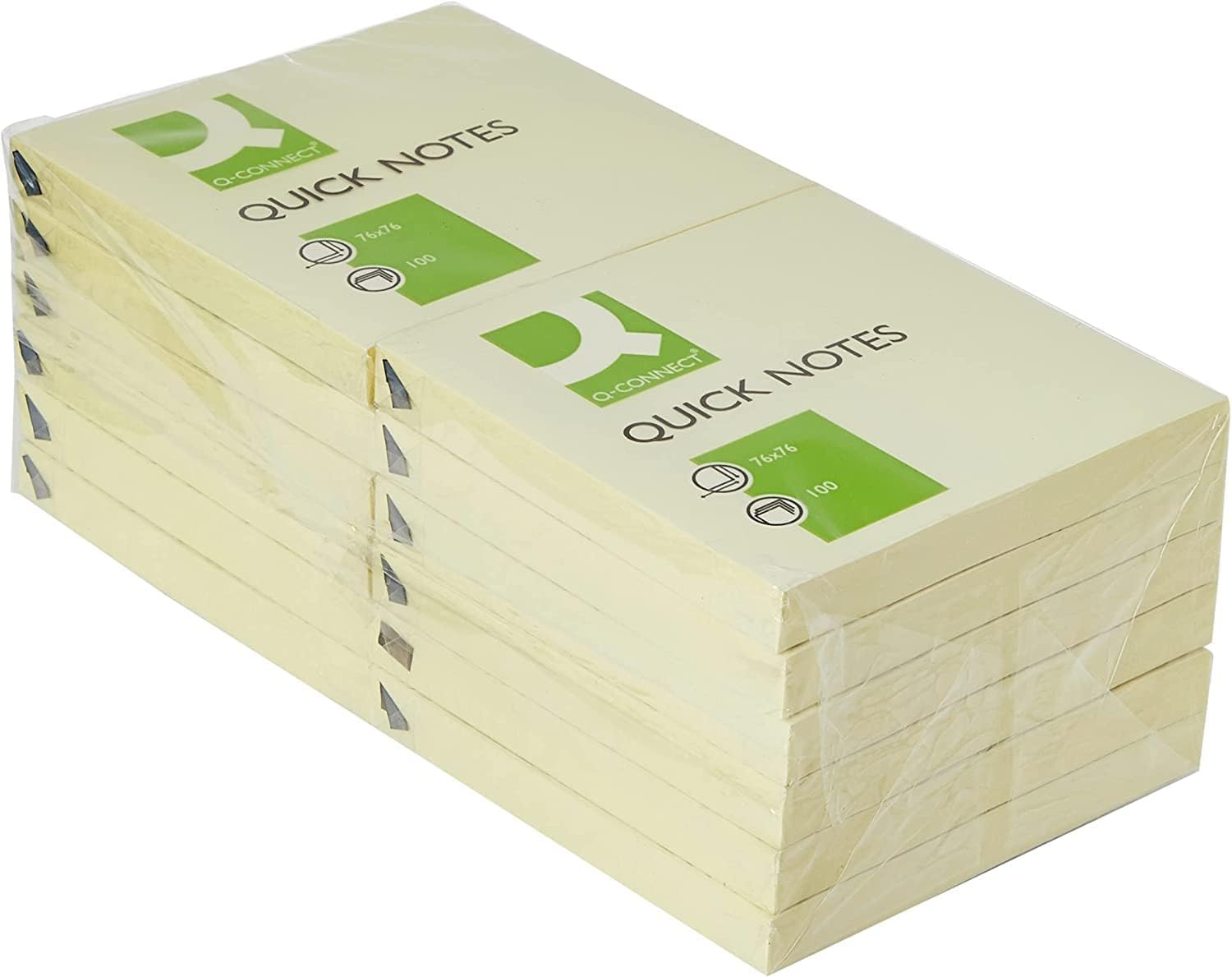 Q-Connect Quick Notes 76 x 76mm Yellow (12 Pack) KF10502 : Amazon.co.uk ...