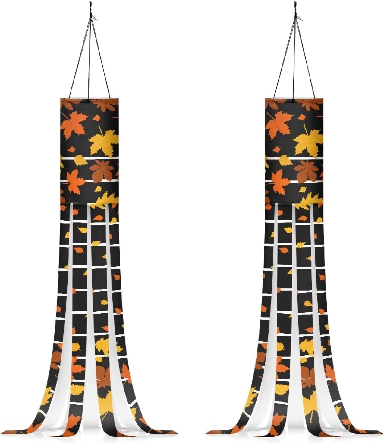 Amazon.com : xixirimido Maple Leaf Windsocks Set of 2 Handing Outside ...