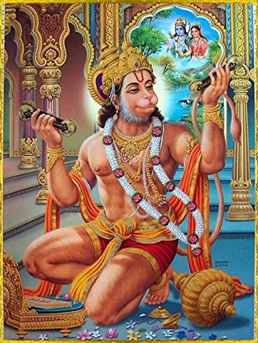 SAMRIDDHI Lord Hanuman Ji Religious Poster (Multicolour) : Amazon.in ...