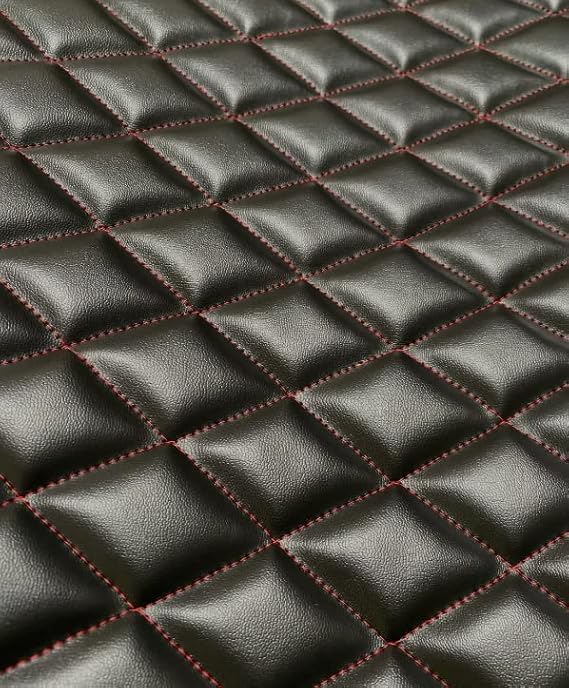 Amazon.com: Luvfabrics PVC Quilted Faux Leather Vinyl Foam Backed ...