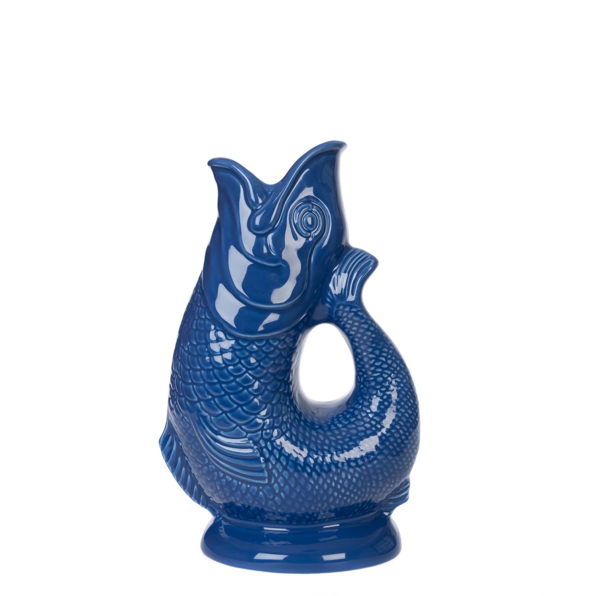 Gurgly Cute Azure Blue Glug Jug Mini 10cm 50 ml – Tiny Fish Water Jug ...