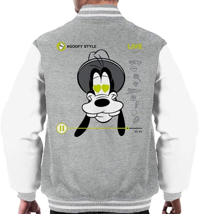 Disney Goofy Hashtag Goofy Style Live Men's Varsity Jacket : Amazon.de ...