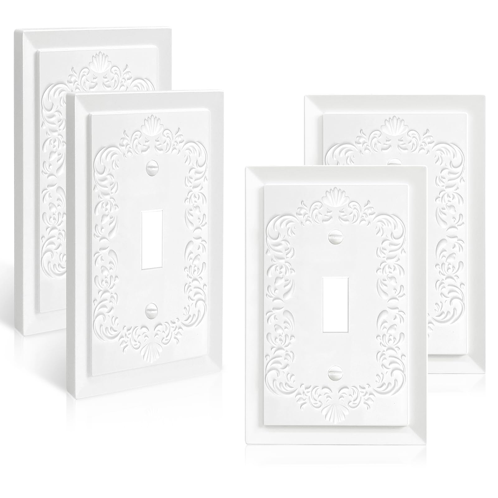 Petal Relief Design Classic Style White Modern Decorative Outlet Covers ...