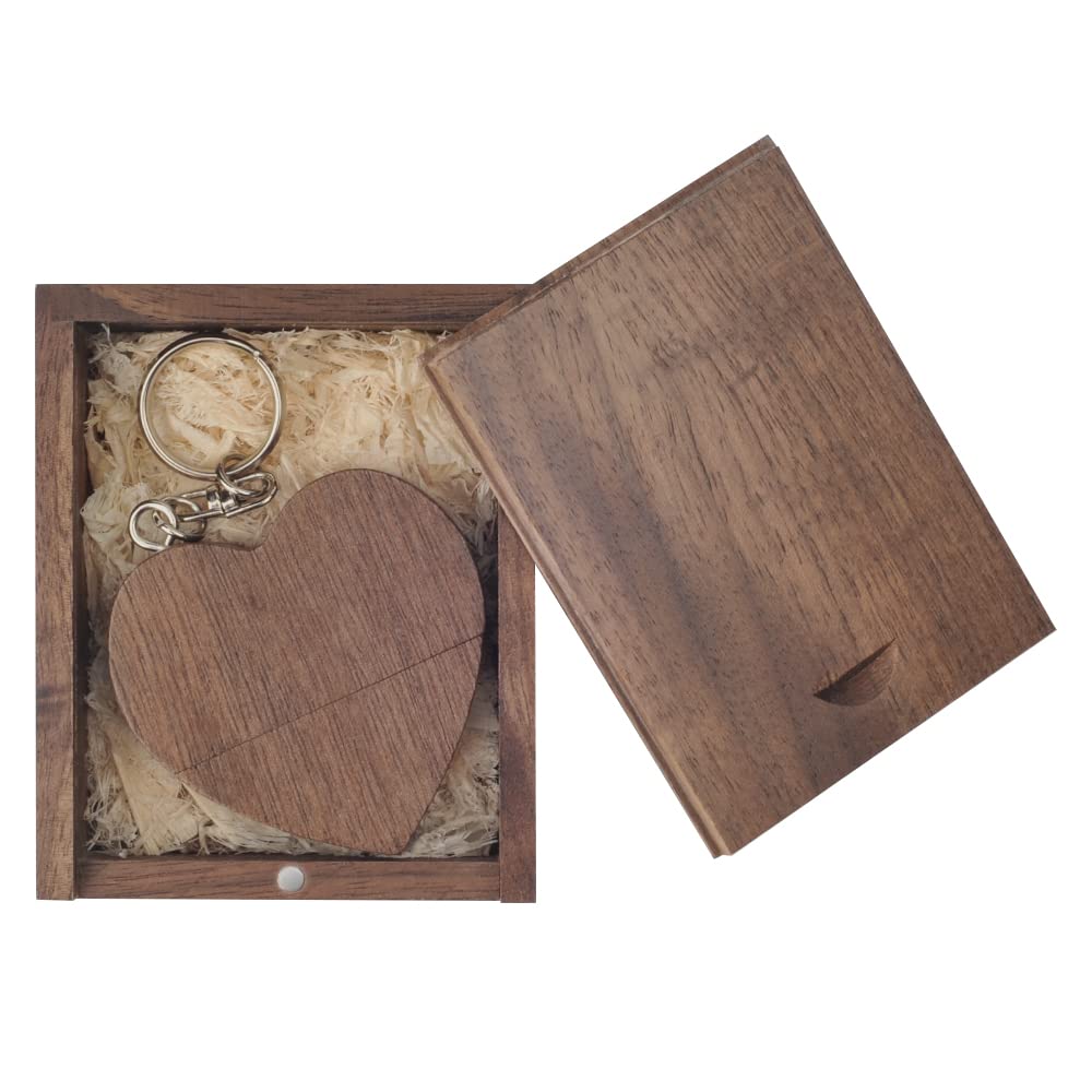 64GB Heart-Nut USB Flash Drive with Box, LEIZHAN USB Memory Stick ...