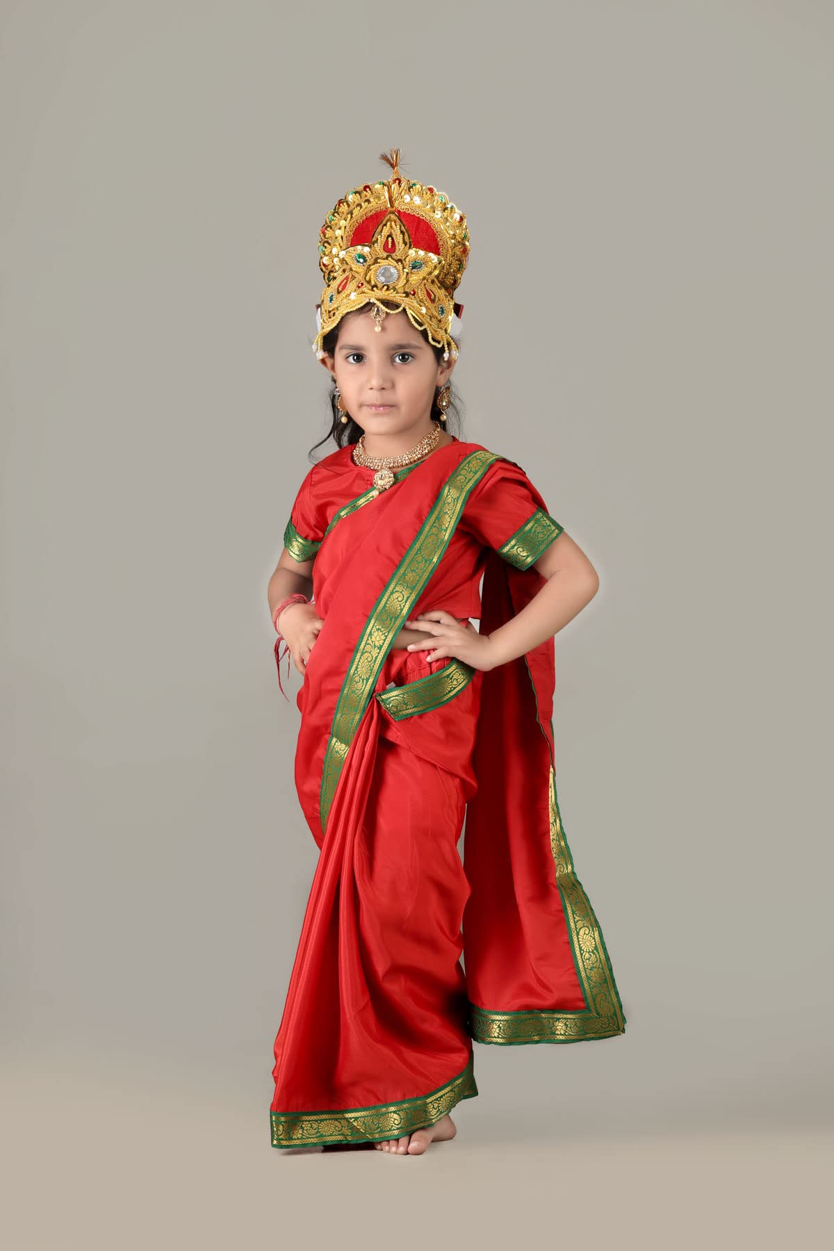 Buy BookMyCostume Rani Sita Girls and Women Fancy Dress Costume ...