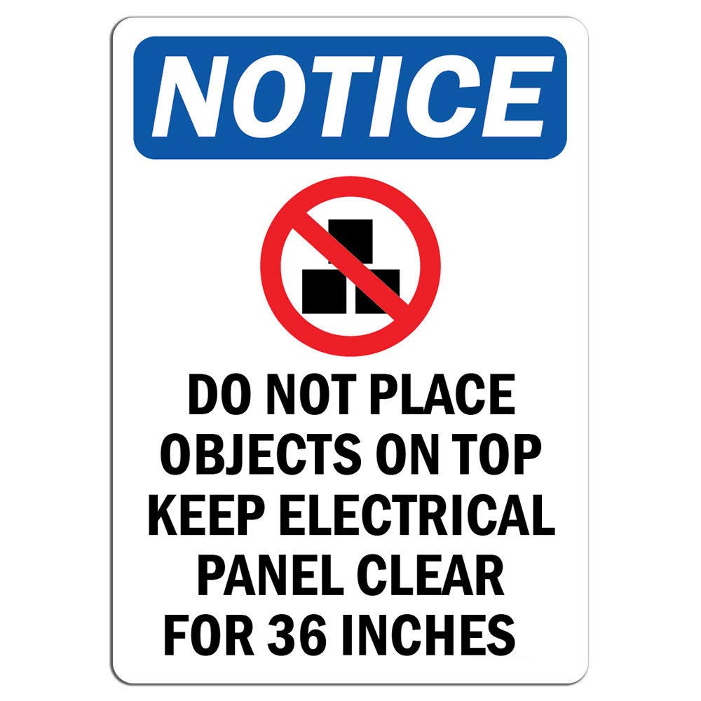 Amazon.com : Notice - Do Not Place Objects On Top Sign with Symbol ...