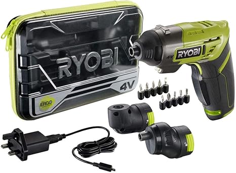 Ryobi Ergo-A2 4V Cordless Screwdriver Kit, Amazon Exclusive : Amazon.co ...