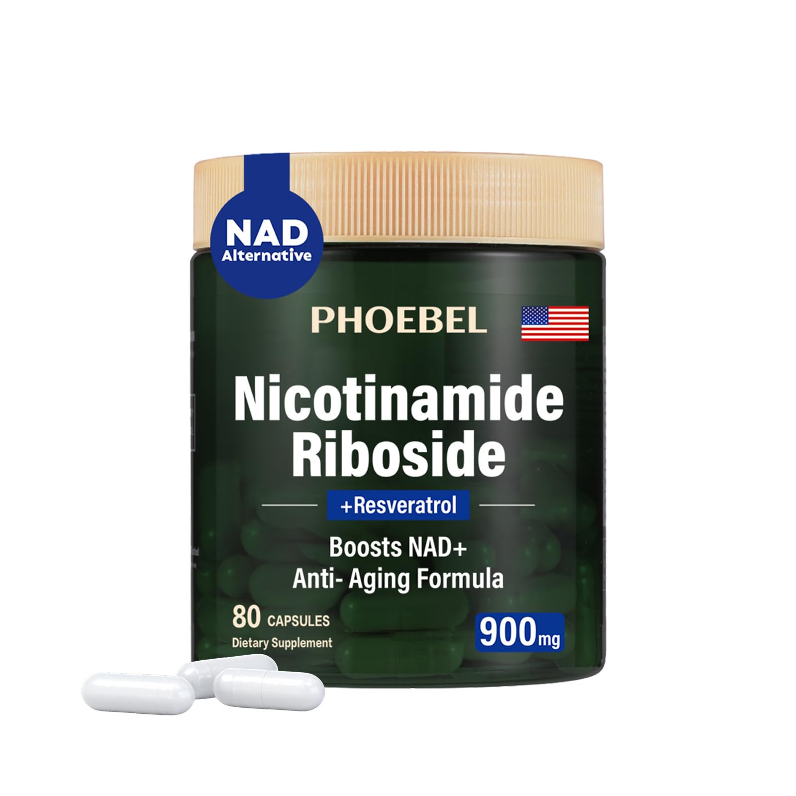 Amazon.com: New Supplement Nicotinamide Riboside Resveratrol-900mg ...