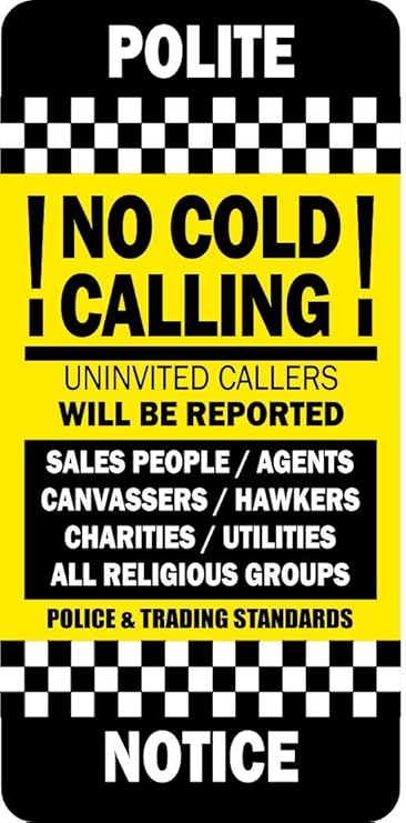 No Junk Mail Sign Sticker - No Cold Calling Sign Sticker - For Front ...