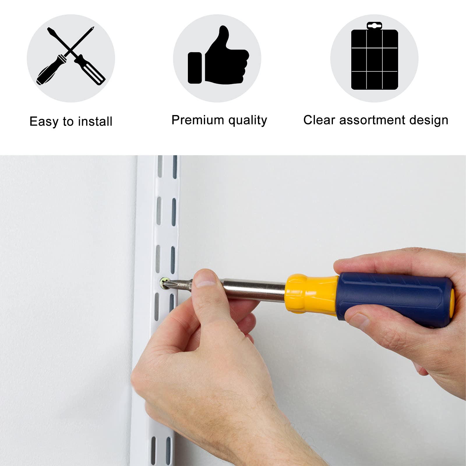 Snapklik.com : 230pcs Plastic Drywall Wall Anchors And Screws Kit ...