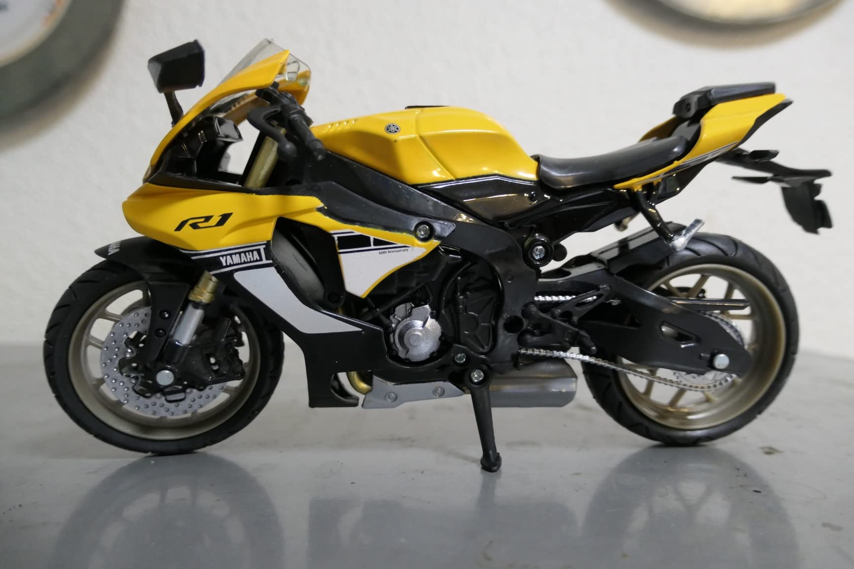 New Ray - Réplique Miniature - Moto Yamaha Bleu YZF R1 2015 - Modèle ...