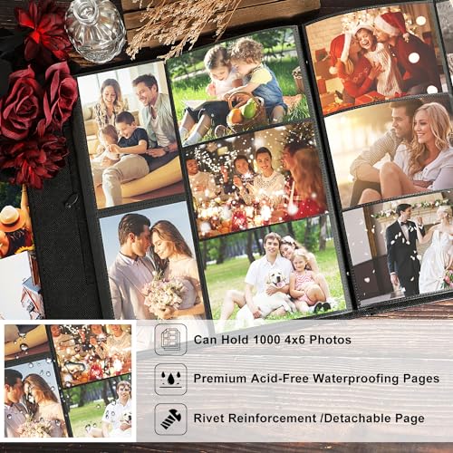 Snapklik.com : Photo Album 4x6 1000 Pockets, Extra Large Big Capacity ...