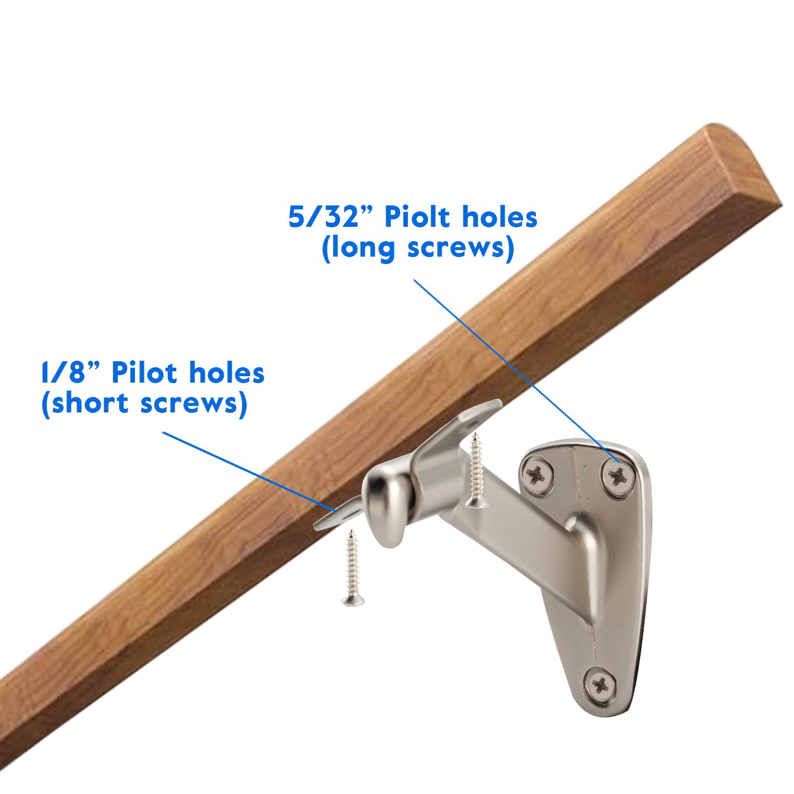Snapklik.com : Handrail Stair Brackets, 6-Pack Heavy Duty Staircase ...