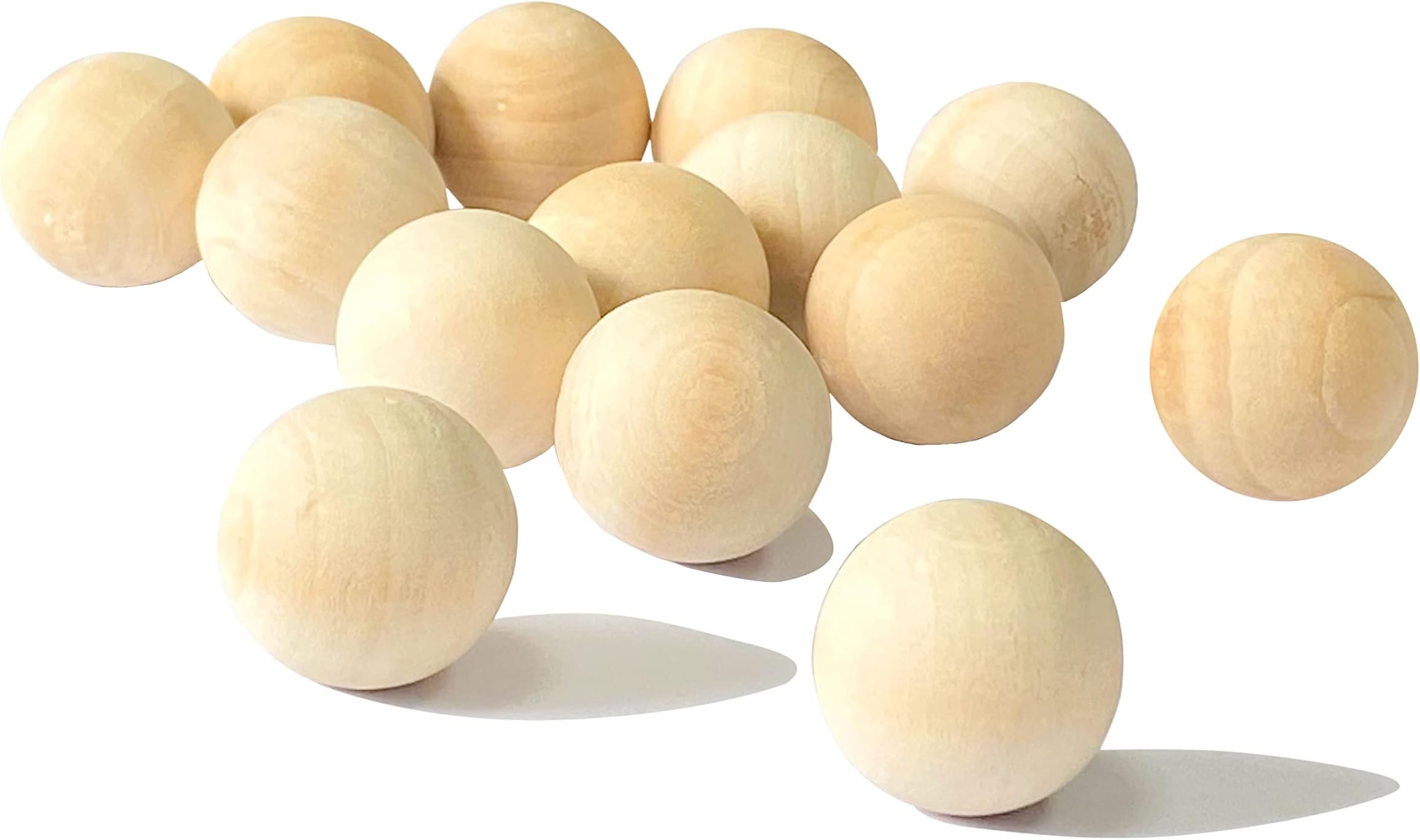 Amazon.com: Hygloss Products Wood Craft Balls - Unfinished Natural ...