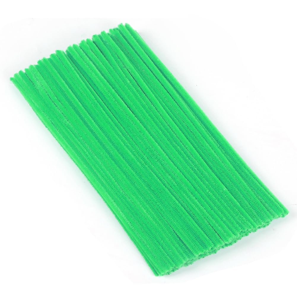 100pcs Green Pipe Cleaners, 30cm x 6mm long Craft Pipe Cleaner, Pipe ...
