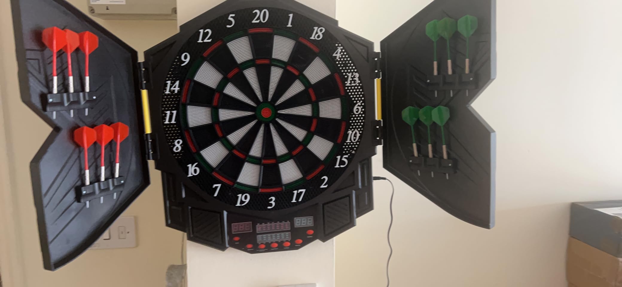 SPOTRAVEL Electronic Dartboards, Professional Dart Board Set with 216 ...