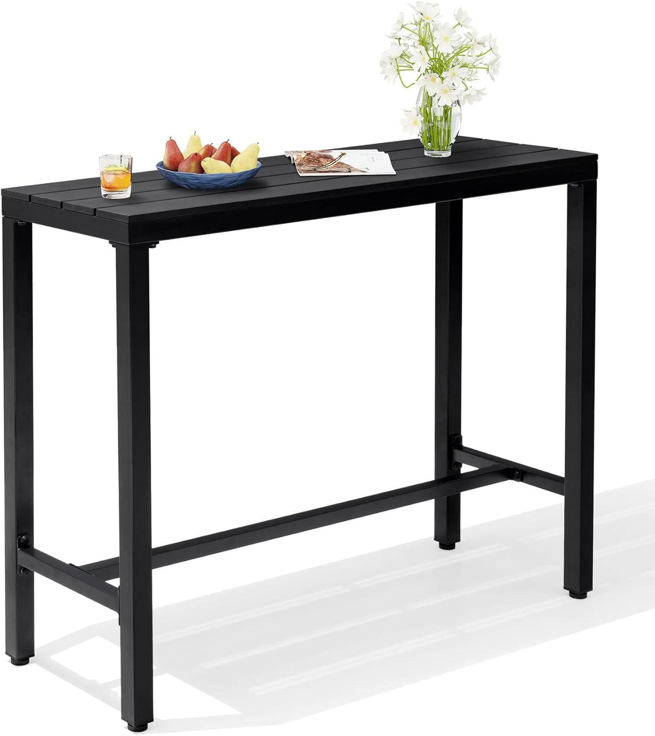 Amazon.com: Crestlive Products Outdoor Bar Table, 43'' Rectangle Patio ...