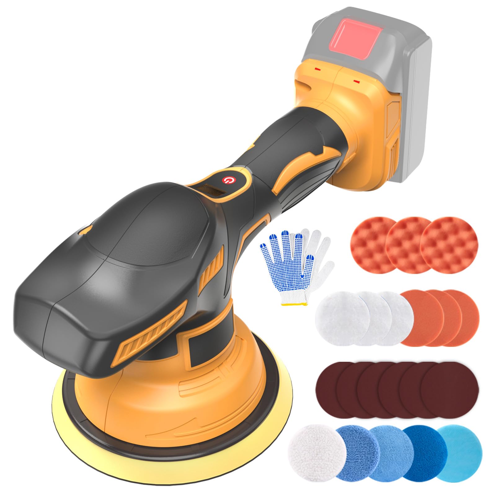 Cordless Car Buffer Polisher with 8 Variable Speed, Orbital Polisher ...