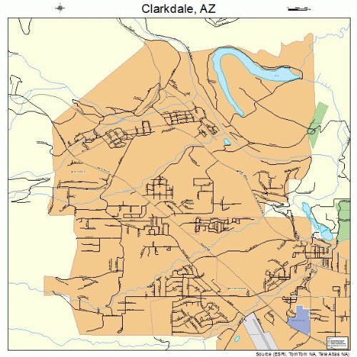 Amazon.com : Large Street & Road Map of Clarkdale, Arizona AZ - Printed ...