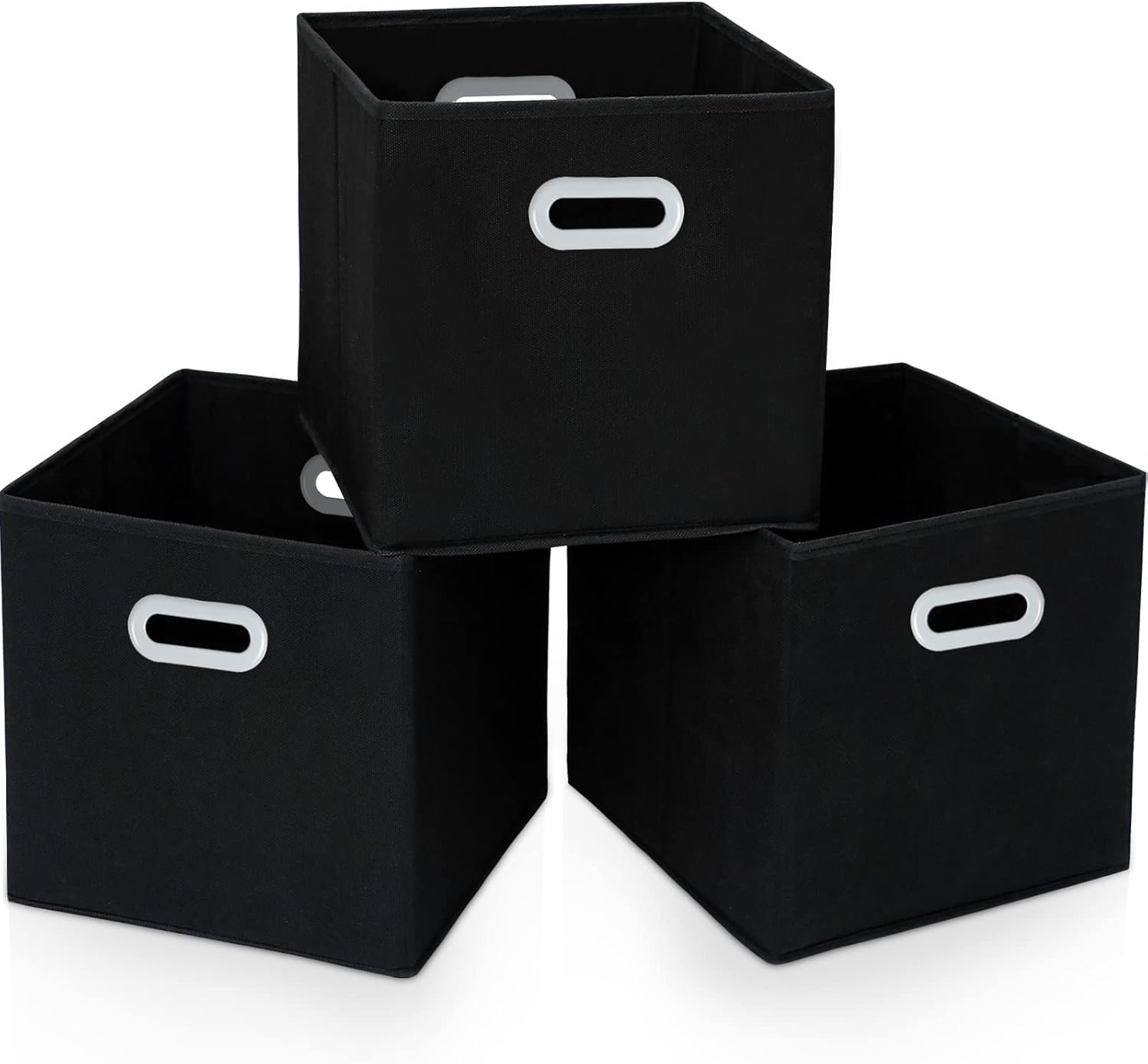 Amazon.com - STOREONE 13 Inch Cube Organizer Bins ,Black Fabric Storage ...
