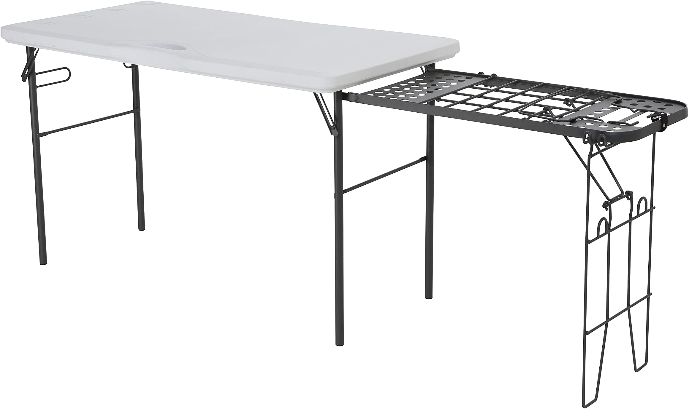 Amazon.com : Lifetime Folding Tailgate Camp Table with Grill Rack ...