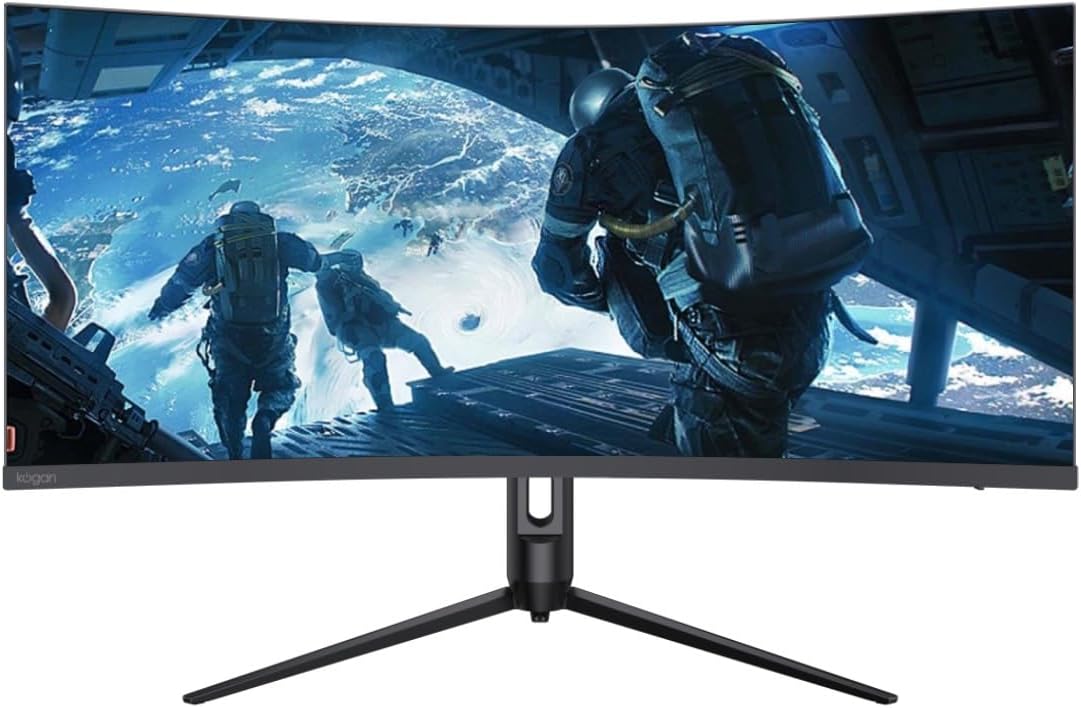 Kogan 34" Curved Ultrawide WQHD 180Hz 1ms Freesync USB-C Gaming Monitor ...