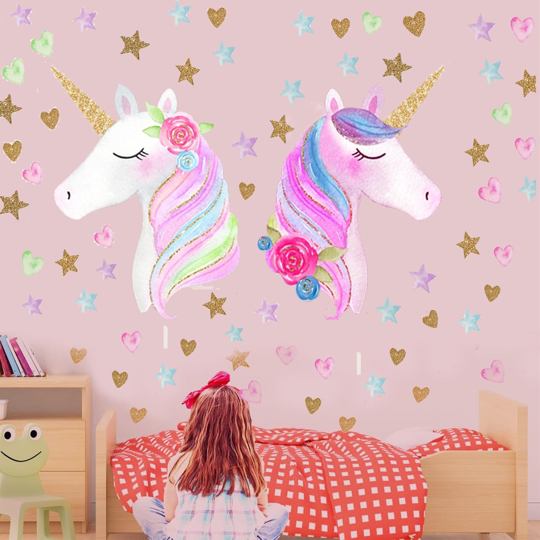Amazon.com: Unicorn Wall Decal, Unicorn Stickers Children's Room ...