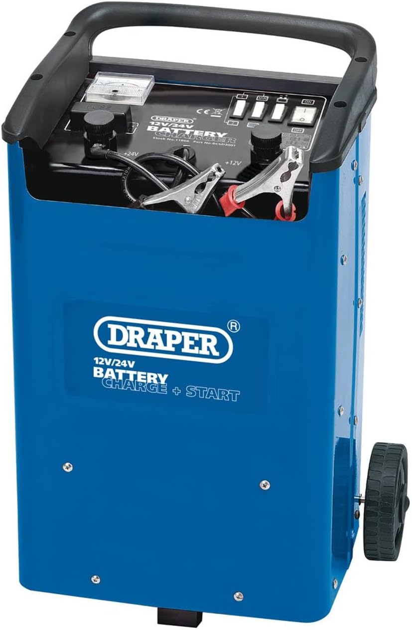 Draper Battery Charger Starter 260A | 12/24V Car Battery Charger | Jump ...