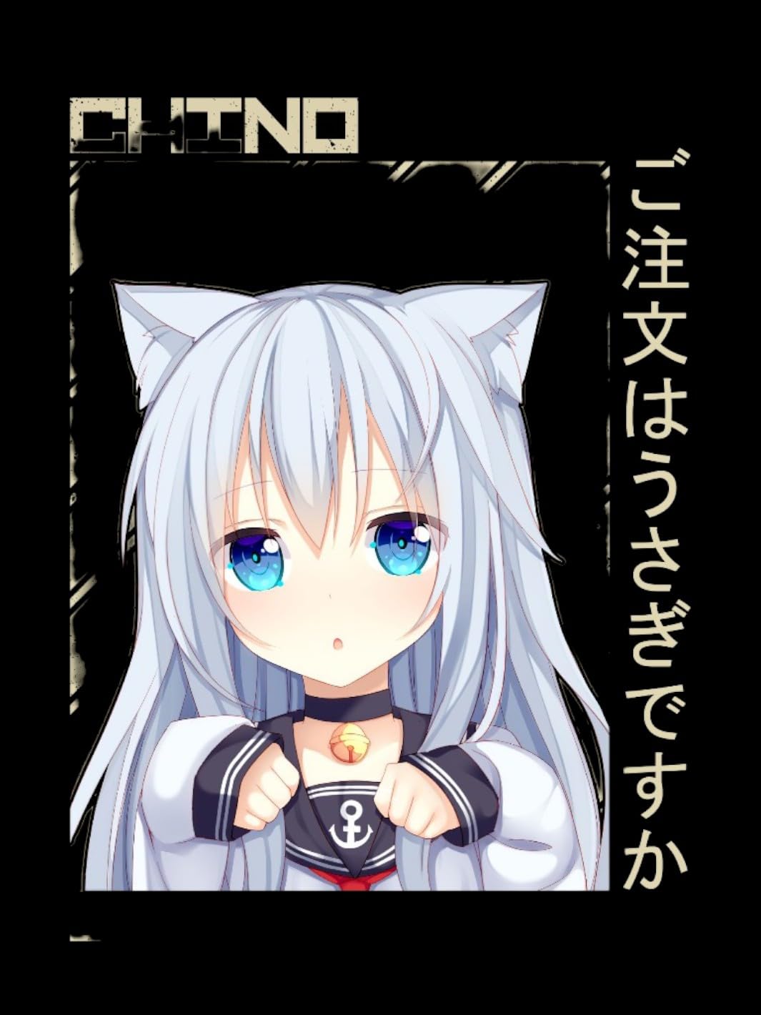 White Anime Cat With Blue Eyes Pin Page