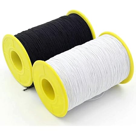 Amazon.com: Ogrmar White Elastic Thread 547 Yard 0.5mm Thickness (1 ...