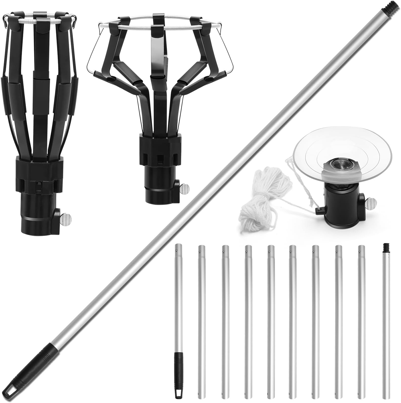 Solaradgy 12FT Light Bulb Changer for High Ceilings - 2PCS Baskets and ...