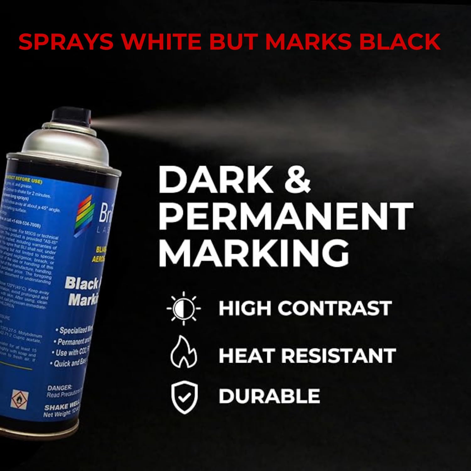 Snapklik.com : Brilliance Laser Inks 12 Oz Aluminum Laser Marking Spray ...